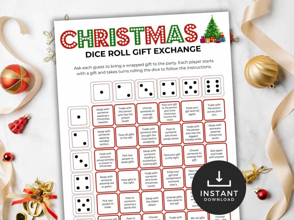 Christmas Gift Exchange Dice Games - Fun Family Vibes